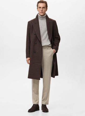 Mango Pantalon regular fit fluide sable - Homme - 38 - MANGO MAN