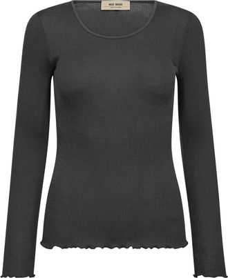 Mos Mosh MOS Mosh, Femme, Tops, Noir, Taille: 40/42 FR MMElaine O-Ls Seamless Tee