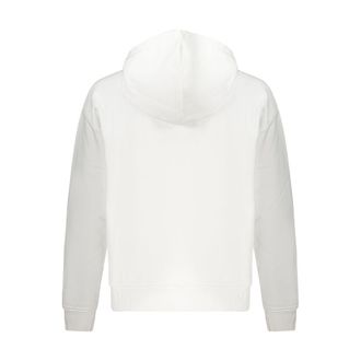 Calvin Klein Cotton-Blend Logo Hoodie - White