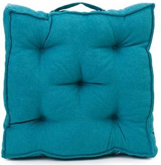 Gözze Boxkissen mit Tragegriff, Sitzkissen, Gesteppt, Darco, 40 x 40 x 7 cm - Petrol