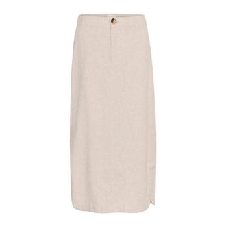 Inwear Femme, Jupes, Beige, Taille: 38 FR Jupe de Qualit&eacute; Douce avec Fente Lat&eacute;rale