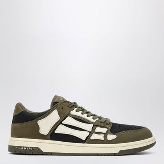 Amiri Sneaker Skel Top Low in Schwarz/Milit&auml;rgr&uuml;n/Wei&szlig;