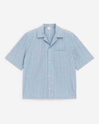 Arket Pyjama-Hemd Aus Popeline -Blau