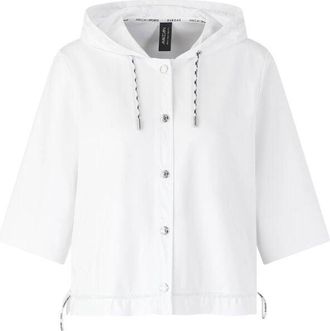Marc Cain Damen Kapuzenjacke aus Baumwoll-Modal-Mix