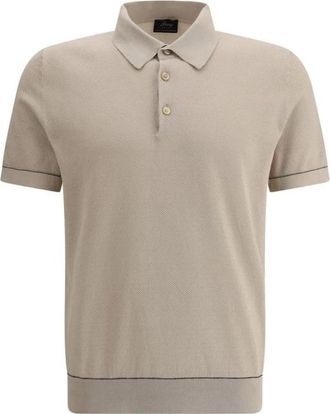 Brioni Homme, Tops, Beige, Taille: M Polo &agrave; Manches Courtes en Tricot