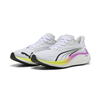 Puma Damen Electrify Nitro 4 WN Straßen-Laufschuh, White-Yellow ALERT-Pure Magenta, 38.5 EU