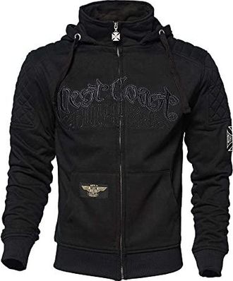 West Coast Choppers Choppers Por Vida Sweat à capuche zippé pour homme, Noir, XXXL