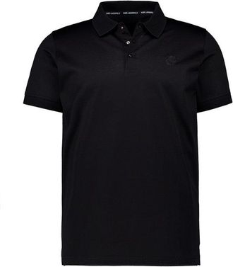 Karl Lagerfeld Herren Polo-Shirt schwarz Jersey