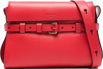 Moschino sac porté épaule en cuir à boucle - Rouge