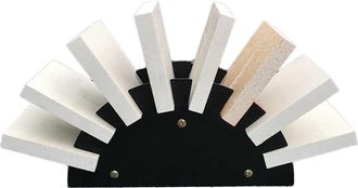 Generic Fliesenst&auml;nder, 8-teiliger Halbrunder Schwarzer, Bodenstehender Keramikmusterspeicher, for Einzelhandelsausstellungsr&auml;ume