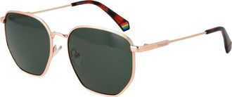 Polaroid Ros&eacute;goldene Metallsonnenbrille