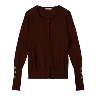 Patrizia Pepe Woll Cardigan - - Knitwear - Damen - Braun - M
