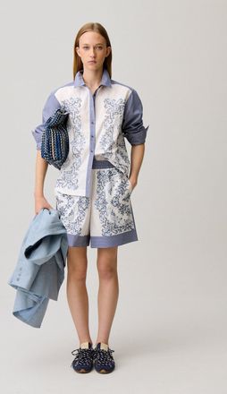 Claudie Pierlot Gestreiftes Baumwollhemd