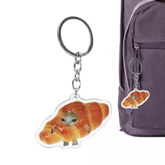 Generic Porte-cl&eacute;s banane - Mignon pleurant faisant des sons de banane - Porte-cl&eacute;s en acrylique 2D pour sacs &agrave; dos, portefeuilles, sacs d&eacute;cole, et adultes, B