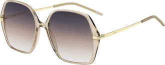 HUGO BOSS BOSS 1660/S 84A BEIGE GOLD 57/17/140 Damen Sonnenbrillen