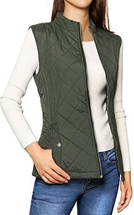 ORANDESIGNE Doudoune sans Manche Gilet Ultra Légère Veste Manteau Parka Blouson Zippée Hiver pour Femme Gilet Duvet Femme Chaud Doudoune sans Manche Col Montant A