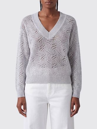 Brunello Cucinelli V-Ausschnitt-Pullover in Relaxed Fit aus 100% durchbrochenem Kaschmir