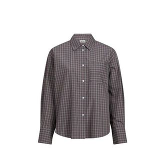 Object Chemise oversize en coton m&eacute;lang&eacute;
