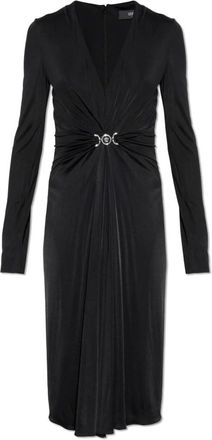 Versace Femme, Robes, Noir, Taille: 32 FR Robe Avec Drap&eacute; D&eacute;coratif &Agrave; La Taille