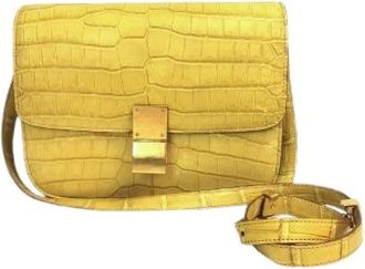 Celine Sac bandouli&egrave;re Classic Box Pre-owned - Femme - Pre-owned - Jaune - Taille: ONE Size