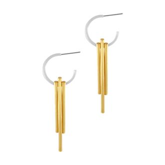 Dansk Copenhagen Vanity 2 Tone Pole Hoop - - Accessories - Damen - Grau - ONE SIZE