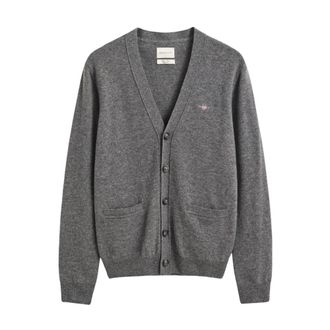 GANT V-Ausschnitt-Cardigan - - Knitwear - Herren - Grau - 3XL