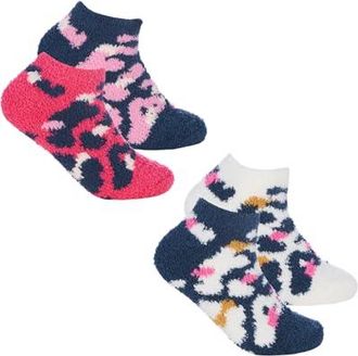 Undercover Chaussettes basses douces et chaudes pour femme avec poignées, animal imprimé, 4/8 UK