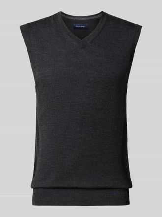Christian Berg Slim Fit Pullunder aus Baumwoll-Mix mit V-Ausschnitt