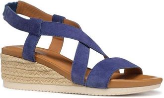 Geox Femme D Ischia Corda A Sandale compensée, Blue, 38 EU