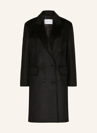 Max Mara Kamelhaar-Mantel Cosa schwarz
