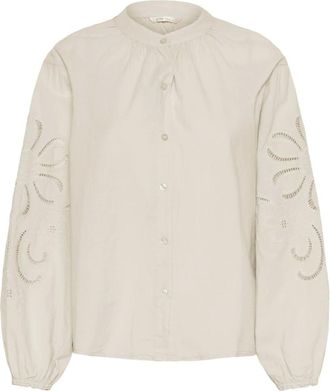 Cream Femme, Blouses et Chemises, Beige, Taille: 42 FR Chemisier avec Manches Bouffantes