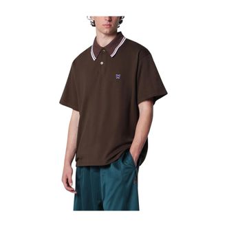 Needles Homme, Tops, Brun, Taille: L Polo &agrave; Col Classique