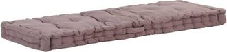 vidaXL Palettenkissen Baumwolle 120&times;40&times;7 cm Taupe Vidaxl