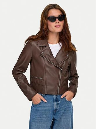 Only Jacke aus Kunstleder Carmen 15361396 Braun Regular Fit