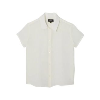 A.P.C. Leinenhemd - - Blouses & Shirts - Damen - Wei&szlig; - 2XS