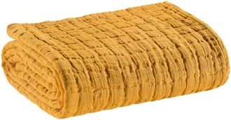 Vivaraise Plaid en coton Swami 130 x 200 cm Safran