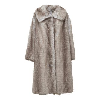 S.W.O.R.D 6.6.44 Langer Kunstpelzmantel - - Jackets - Damen - Grau - M