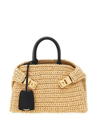Ferragamo mini sac cabas Hug - Tons neutres
