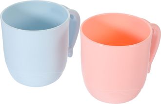 Lurrose DIYEAH 2 Stück Teiliges Mundwasser Becher Große Kapazität Zahnbürstenbecher Wiederverwendbar Niedliches Cartoon Design Multifunktional für Bad und Rei