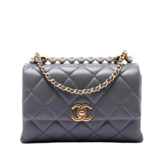 Chanel Pre-owned Quilted Lambskin Crossbody - - Pre-owned - Damen - Grau - ONE SIZE