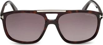 Tom Ford unisex, Accessoires, Brun, Taille: 58 MM Lunettes de soleil 52K