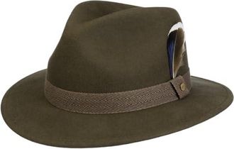Stetson Chapeau en Laine Talivo Traveller Homme - de Feutre Automne Ete Printemps Hiver Printemps-ete - XL (60-61 cm) Olive