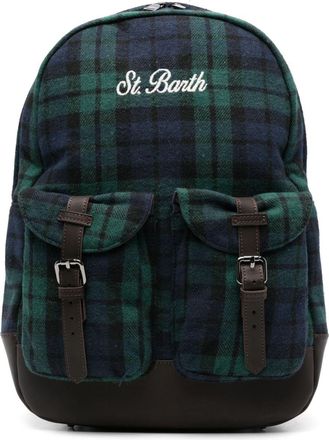 MC2 Saint Barth Rucksack mit Schottenkaro - Grün