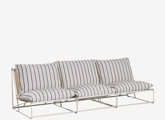 Sklum Sklum - Amaro 3-teiliges modulares Gartensofa Braun Tapioca - Dunkelblau