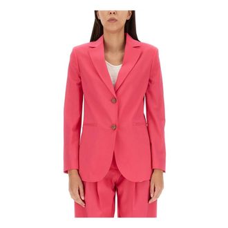 Alysi Blazer Tela di Lana Monopetto - - Jackets - Damen - Rosa - S