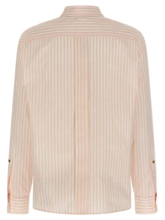 Max Mara Striped Cotton Poplin Shirt - Pink