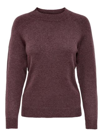 Only Damen Pullover Strickpullover ONLRICA Life 15204279, Rose Brown/Detail:w. Melange,S