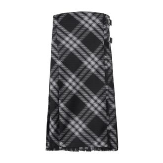 Burberry Monochrome Check Midi Kleid - - Dresses - Damen - Mehrfarbig - XS