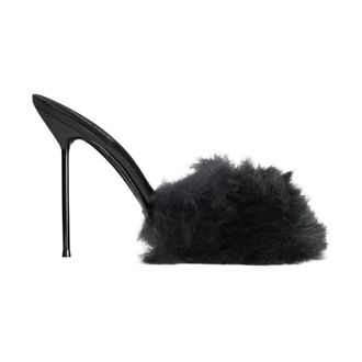 PARIS TEXAS Lidia Furry Mule 105 - - Shoes - Damen - Schwarzk - 40 EU