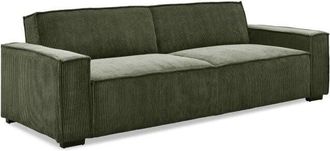 Paris Prix Canapé Convertible 3 Places Velours Dudley 230cm Vert